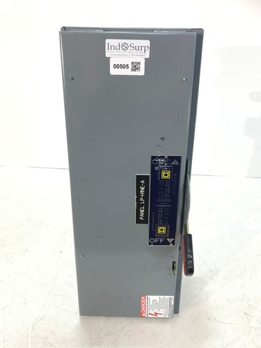 Square D Branch Switch/Disconnect 200 Amp 600 Volt 3 Pole 3 Wire Fused ...