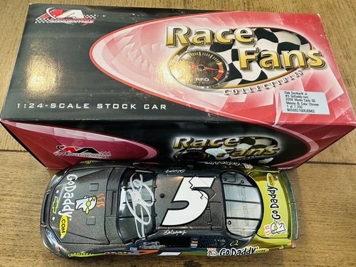 DALE EARNHARDT JR SIGNED 2008 GODADDY MESMA & COLOR CHROME NASCAR 1/24 ...