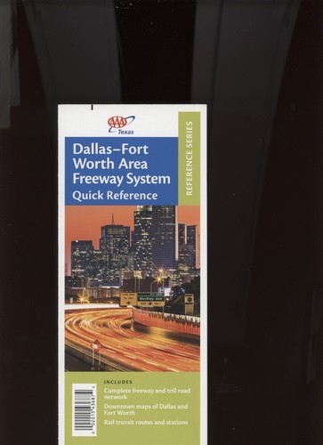 MAP OF DALLAS--FORTH TEXAS AREA FREEWAY /HUGE ILLUSTRATED AAA ROAD MAP ...