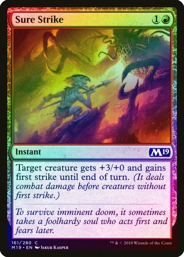 Sure Strike FOIL Core Set 2019 / M19 NM Red Common MAGIC MTG CARD ...