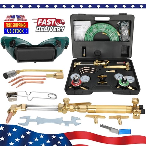 Oxygen and Acetylene Gas Torch and Welding Kit, Heavy Duty Cutting ...