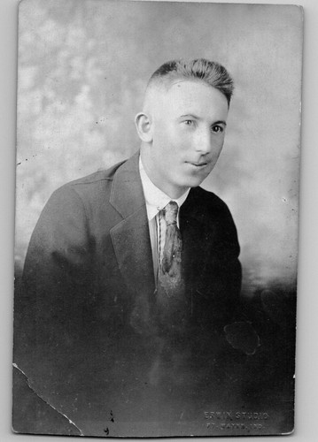 C1908-24 RPPC Postcard Young Man Suit Professional Look Erwin Studio Ft Wayne IN | eBay