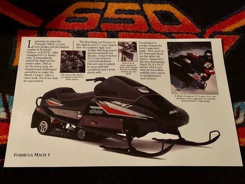 🏁 ‘92 SKI-DOO Formula Mach 1 Snowmobile Poster vintage sled MACH prs | eBay