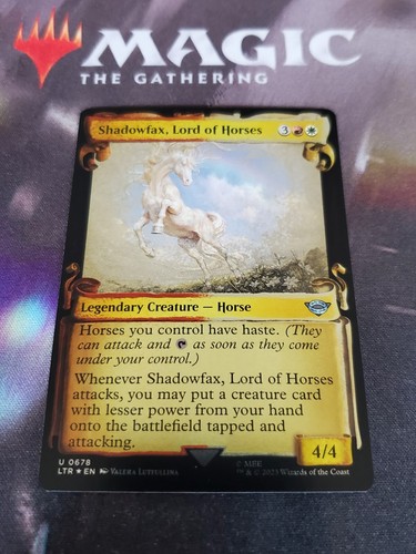 Mtg. Shadowfax, Lord of Horses. Foil Showcase Scrolls. The Lord of the ...