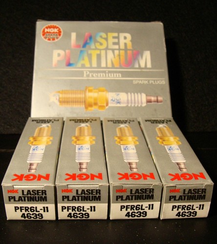 4-New NGK LASER PLATINUM Platinum Spark Plugs Made in Japan PFR6L11 ...