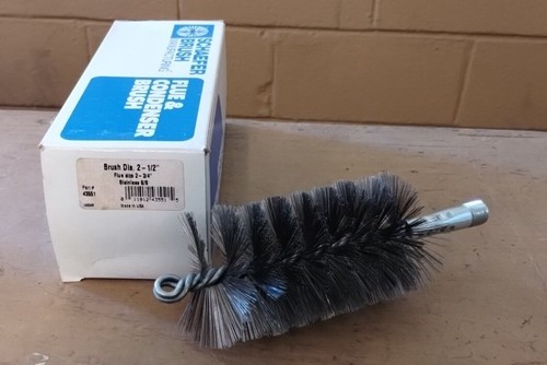 Schaefer Brush Mfg. 43551. 2-1/2". Flue & Condenser Brush. Stainless ...