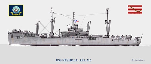USS Neshoba APA-216 print us Navy | eBay