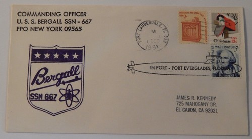 USS Bergall (SSN 667) December 1 1981 Port Everglades Florida | eBay