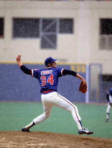 Pitcher Steve Trout of the Chicago Cubs pitches against the Pitt- 1983 ...