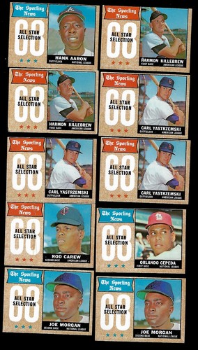 1968 Topps Vintage Baseball Partial Set (153 ct.) AARON/KILEBREW/YAZ ...