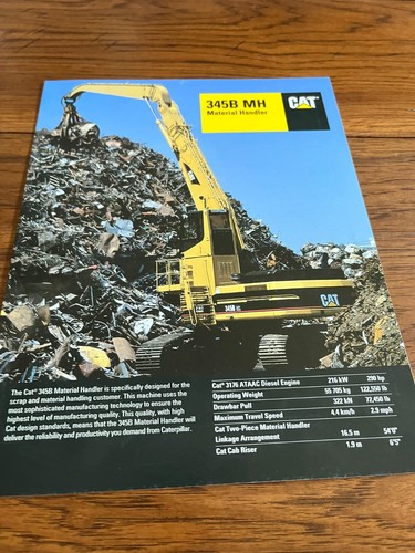 Caterpillar CAT 345B Material Handler Brochure FCCA | eBay