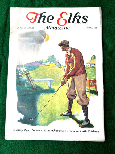 The Elks Magazine-April, 1931, nice golfing cover, sealed | eBay