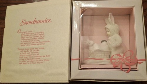 VTG Dept 56 Snowbabies Springtime Stories Snowbunnies "Help Me Hide The ...