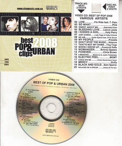 BEST OF POP 2008 VCD FLO RIDA PINK GABRIELLA CILMI KATY PERRY LADY GAGA ...