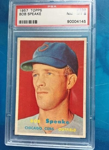 1957 Topps #339 Bob Speake PSA 8 NM-MT Chicago Cubs | eBay