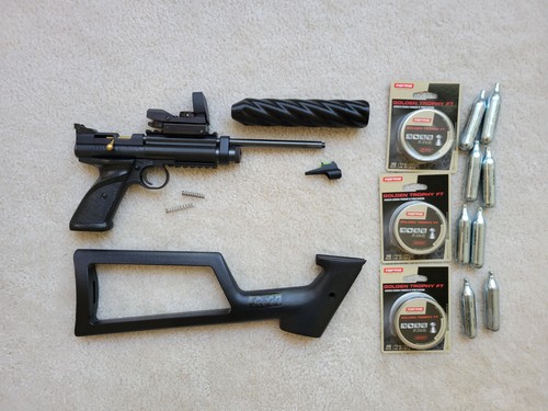 Crosman 2240 pistol/carbine with 10.5" .22 barrel and many extras | eBay