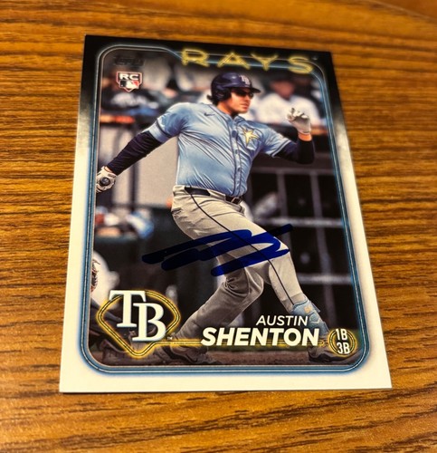 2024 Topps Austin Shenton Tampa Bay Rays Autographed Baseball Card # ...
