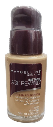 NEW MAYBELLINE Instant Age Rewind Cream FOUNDATION-NUDE LIGHT 4 | eBay
