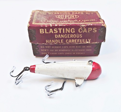 Rare Frank Mizera 3 Inch Cheater Decoy Lure Ely, MN 1940s Red & White ...