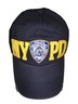 NYPD Baseball Hat New York Police Department Big Gold Distressed Navy ...