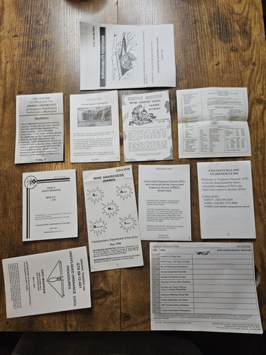 Lot Of US Army Graphic Training Aids GTA Eleven Total Forms ...