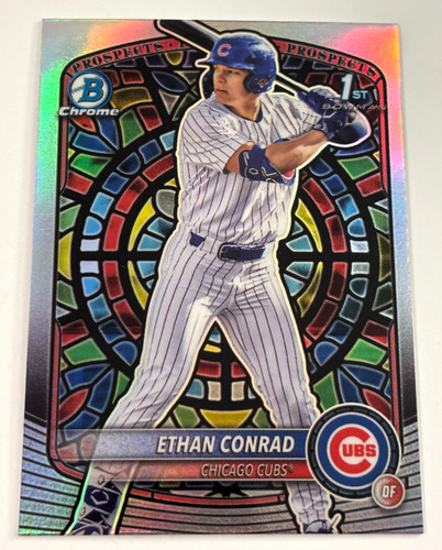 Ethan Conrad 2025 Bowman Draft Chrome Etched In Glass 1st RC Card SSP ...