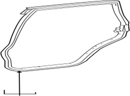 67872-60110 Toyota Weatherstrip, rear door, lh 6787260110, New Genuine ...