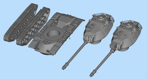 3D Printed 1/72/87/144 US Army M103 A2 Heavy Tank Unpainted Model Kit ...