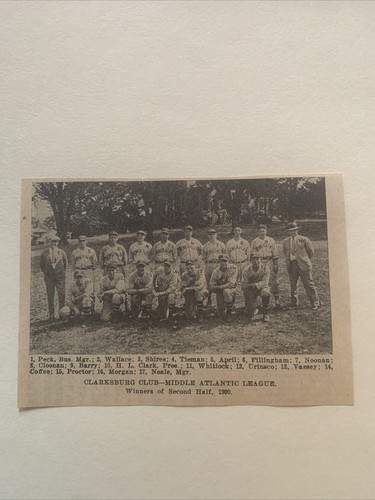 Clarksburg Generals WV Greasy Neale Red Proctor 1930 Baseball Team ...