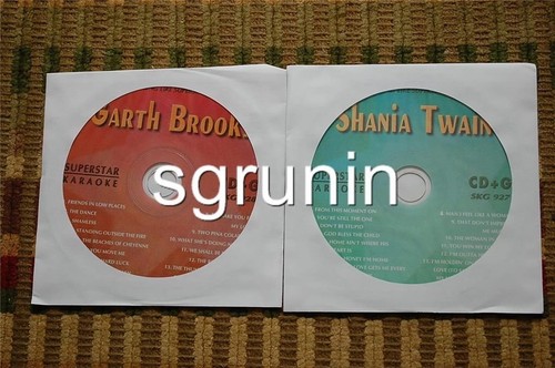 2 CDG DISCS SUPERSTAR COUNTRY KARAOKE - GARTH BROOKS,SHANIA TWAIN MUSIC ...