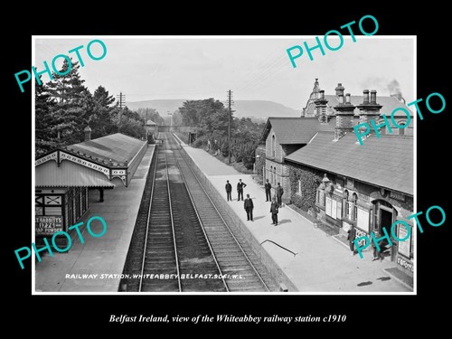 OLD 6 X 4 HISTORIC PHOTO OF BELFAST WHITEABBEY IRELAND THE RAILWAY ...