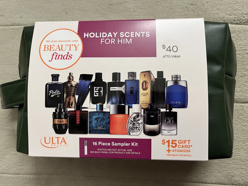ULTA Holiday Scents For Him Sampler Set 16pc Fragrance Kit Cologne ...
