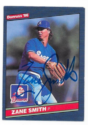 ZANE SMITH 1986 DONRUSS AUTOGRAPHED SIGNED # 565 ATLANTA BRAVES | eBay
