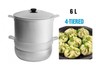 MANTOVARKA (6 L) 4-TIERED) COOKWARE UZBEK CUISINE / DUMPLING STEAMER ...