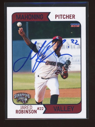 2015 Mahoning Valley Scrappers JARED ROBINSON Signed Card autograph ...