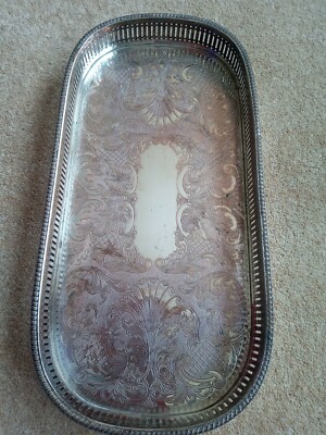 Copper Tray in Antique Silver Plate Plates, Platters & Trays for sale ...