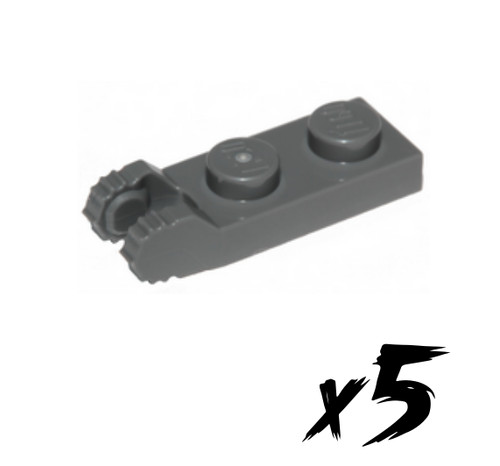 5x LEGO 44302 • 1x2 Scharnier • Hinge • dunkelgrau • dark bluish gray ...