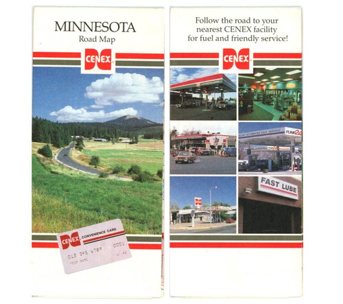 Vintage 1989 Minnesota Road Map – Cenex CO-OP | eBay