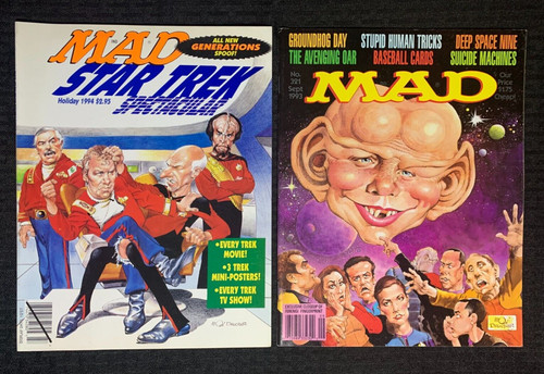 1994/95 MAD Magazine #321 FN+ & Spectacular VF Star Trek Covers LOT of ...