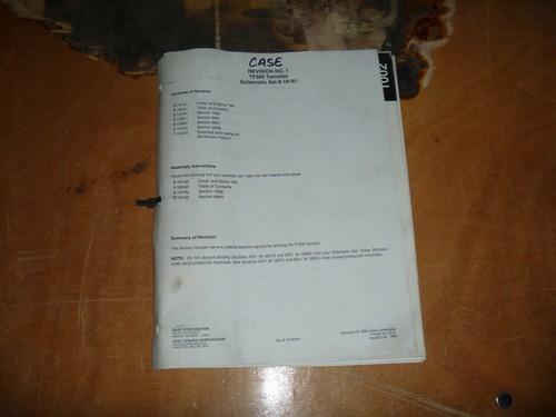 Case TF300 Trencher Hydraulic Electrical Wiring Diagram Schematic ...