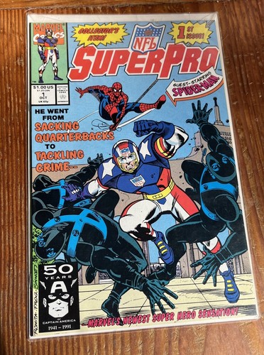 Marvel NFL SuperPro Comic Book No. 1 1991 F | eBay