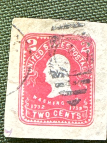 Rare Stamp USA George Washington Rare 2 Cent Two cents Red 1732- 1799 ...