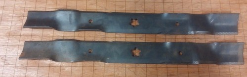set of 2 PREMIUM HUSQVARNA 42" Mower Deck MULCHING BLADES 139775 STAR ...