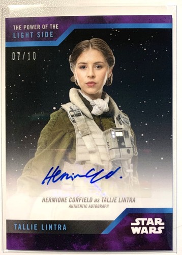 2019 Star Wars on Demand Auto Purple Hermione Corfield as Tallie Lintra ...