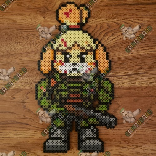 Animal crossing isabelle doom 8 bit pixel art Nintendo doomslayer ...