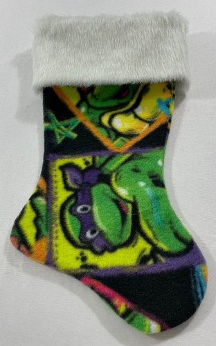 HANDMADE 16"X 9" FLEECE CHRISTMAS STOCKING TEENAGE MUTANT NINJA TURTLES ...