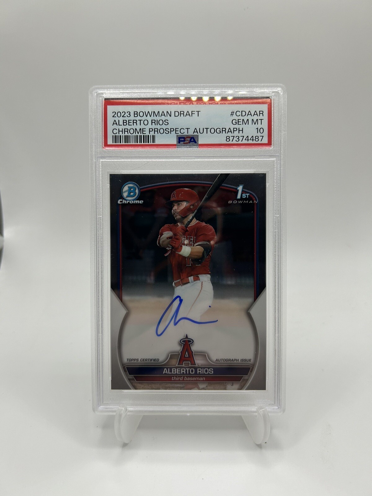 Alberto Rios 2023 Bowman Draft #CDA-AR Chrome DP Auto (1st) Price Guide ...