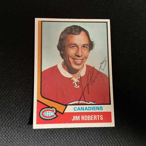 Autographed 1974-75 Topps JIM ROBERTS DEC. #L-1 | eBay