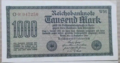 Reichsbanknote 1000 Mark 1922 online kaufen | eBay.de