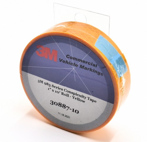 One 10' Roll of 3M 1" 983-71 Yellow School Bus Reflective Tape 30887-10 ...